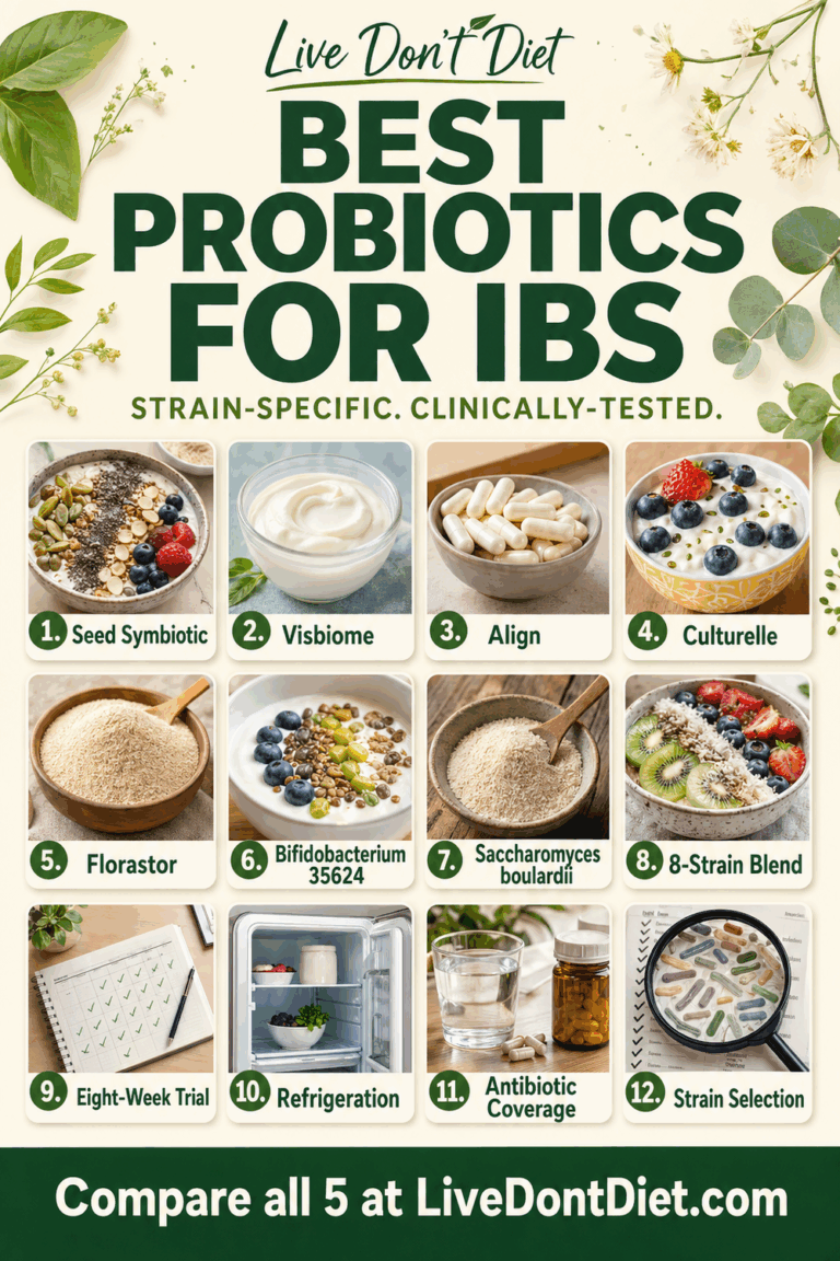7 Best Probiotics for IBS and Gut Health (2026) - LiveDontDiet