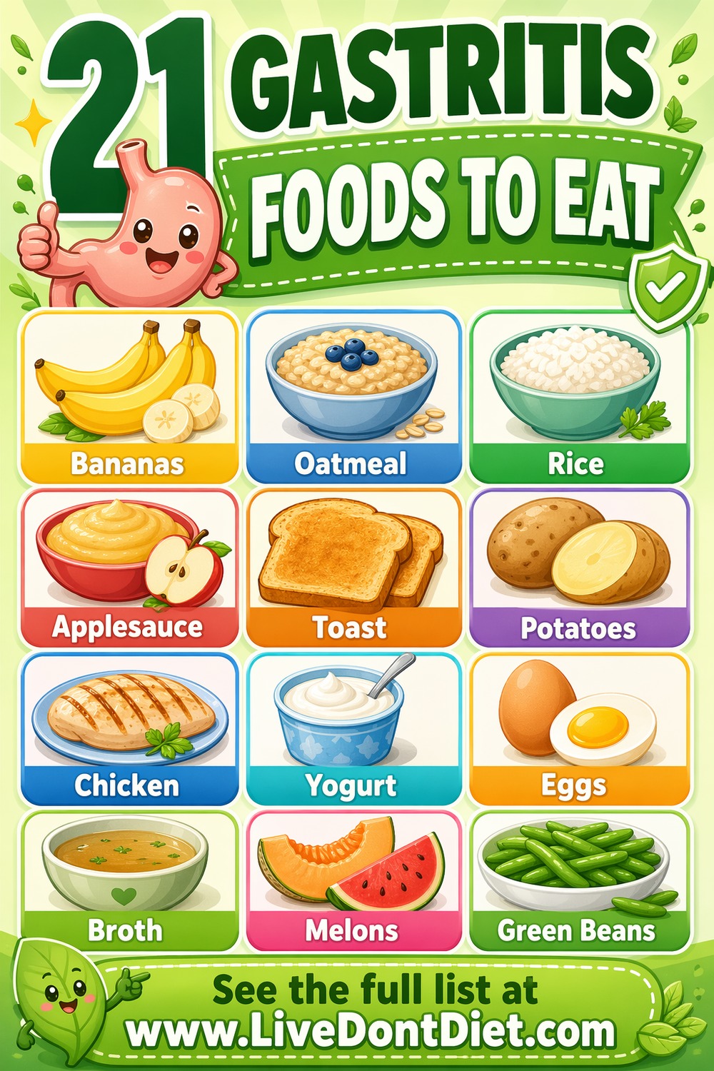 65 Gastritis Foods to Eat for Calmer Digestion (2026) - LiveDontDiet.com