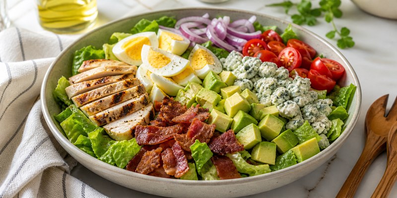 Loaded Low Carb Cobb Salad Recipe (2026) - LiveDontDiet
