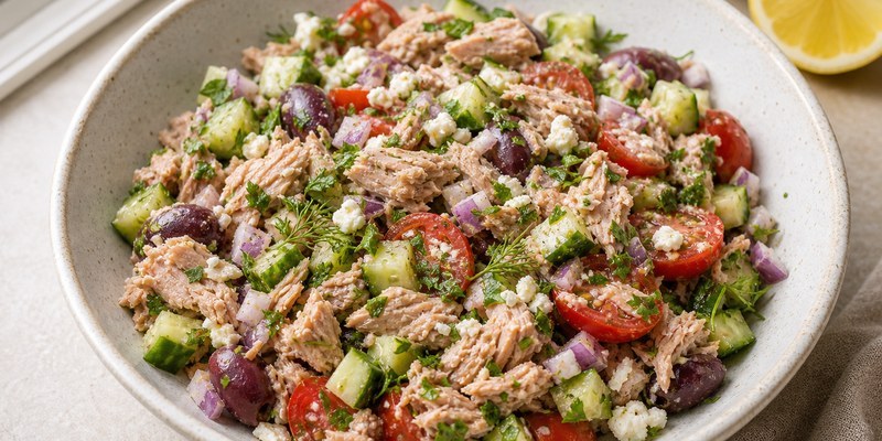 Mediterranean Diet Tuna Salad Recipe - No Mayo! (2026) - LiveDontDiet