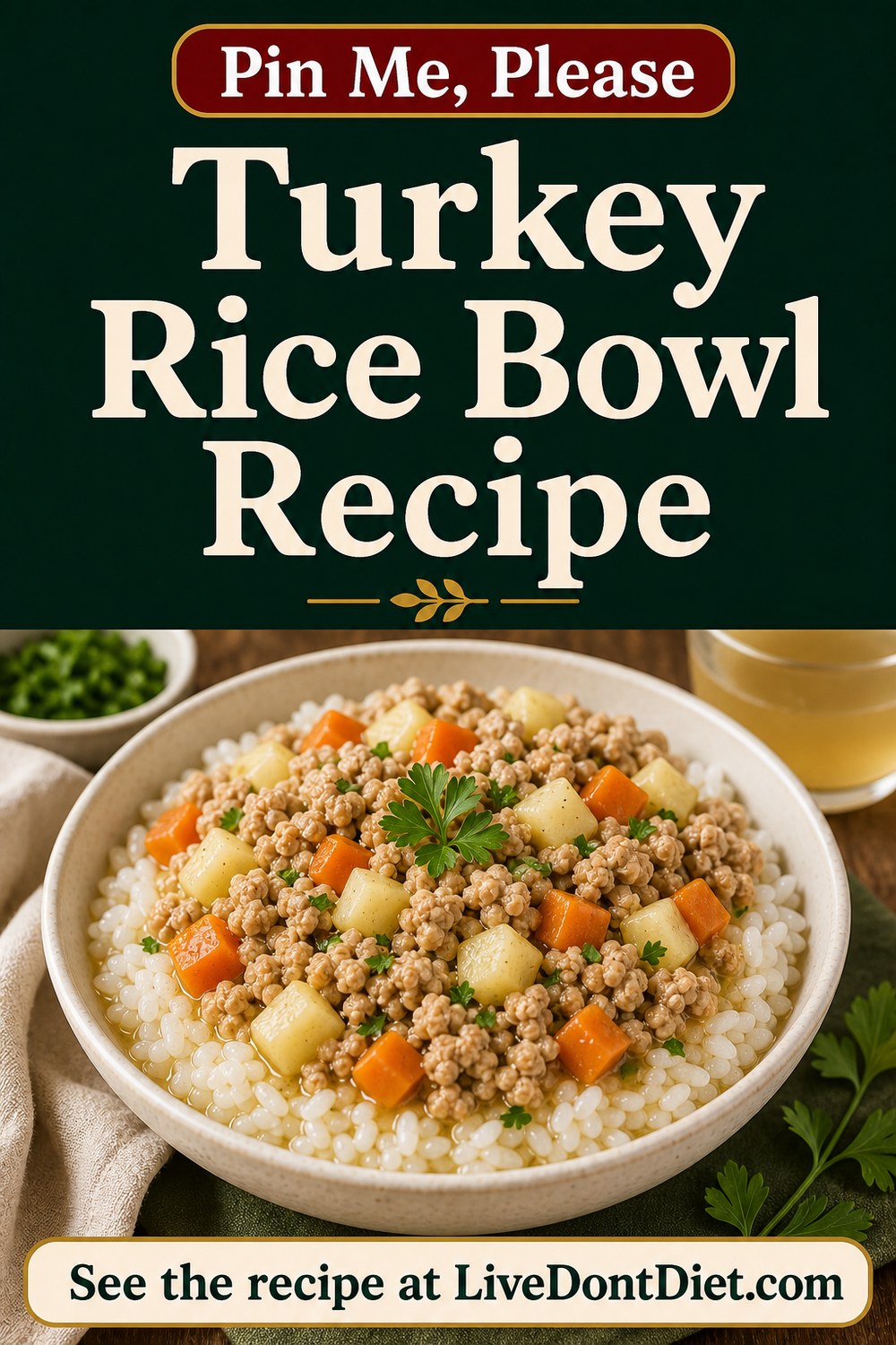 Turkey Rice Bowl Recipe - Low Fiber (2026) - LiveDontDiet